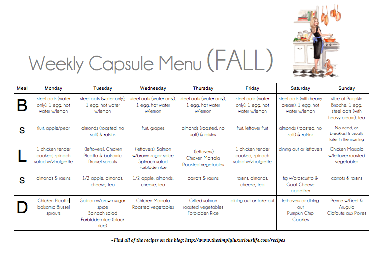 Capsule Menu – The Simply Luxurious Life®